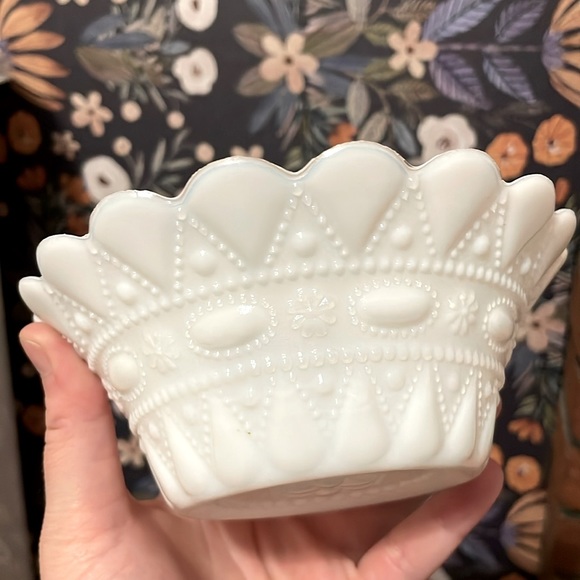 Accents | Vintage Dew Drop Milk Glass Candy Dish | Poshmark